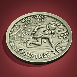 3D STL Design Grinch Christmas Relief for CNC Routers and 3D Printing ...