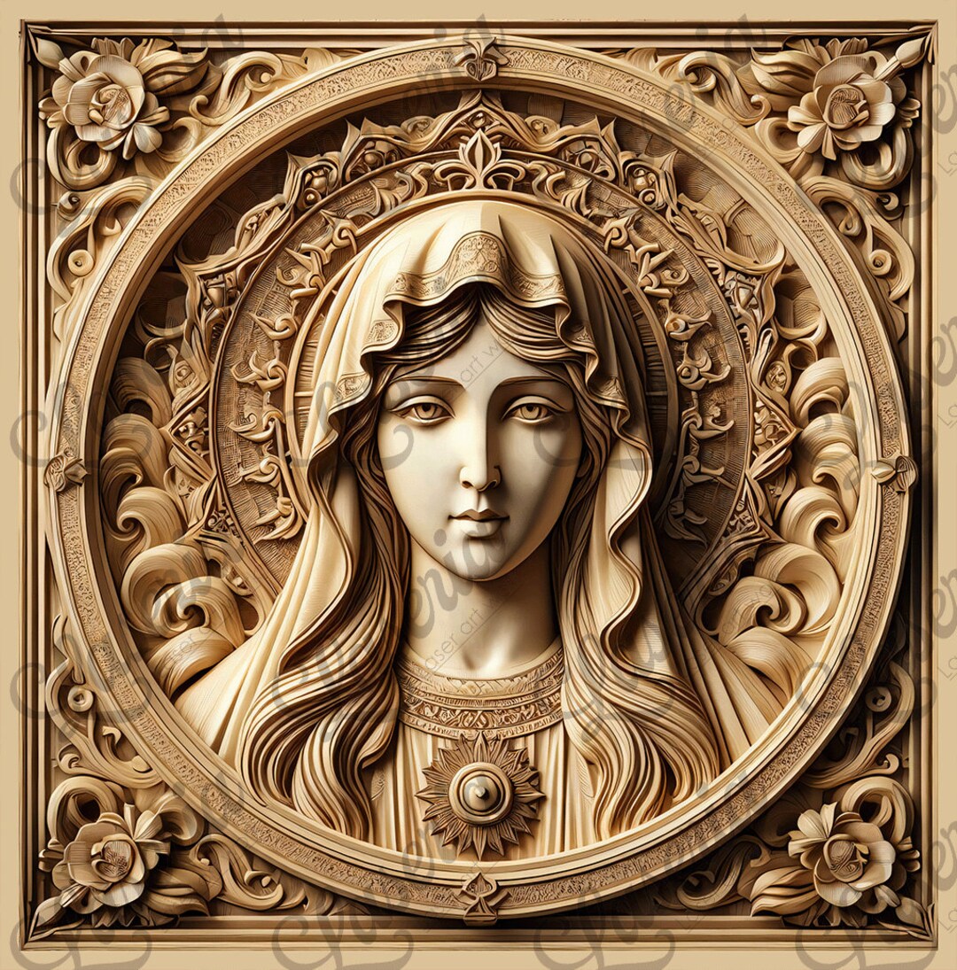 Virgin Mary Engrave Ready Photo - Etsy