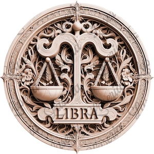 Engrave Ready Photo of Libra Zodiac - Etsy