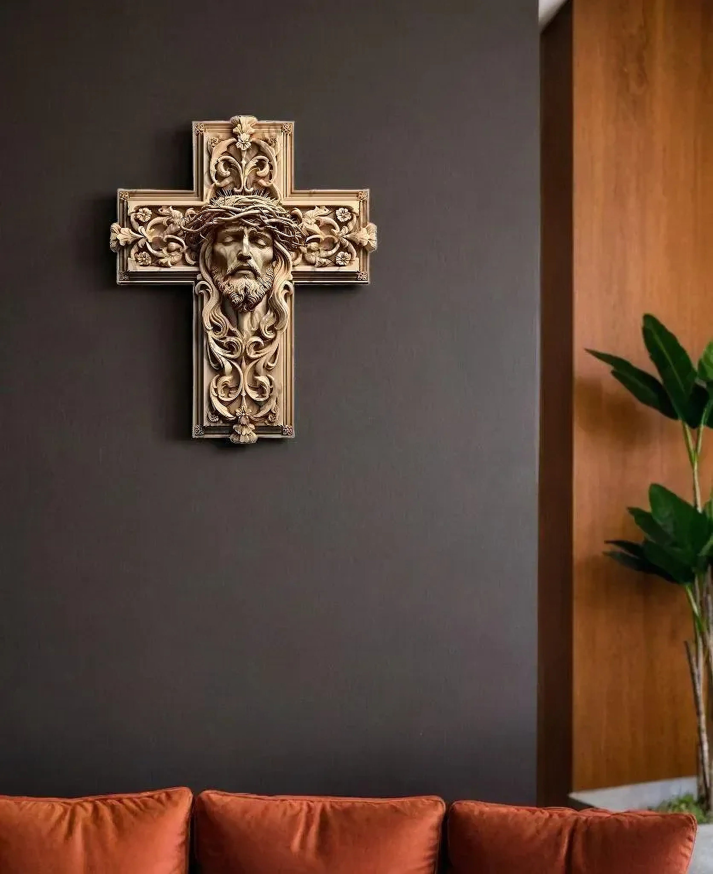 Crucifix Jesus 3D Illusion Engraving File, CO2 Laser SVG/PNG, Religious ...