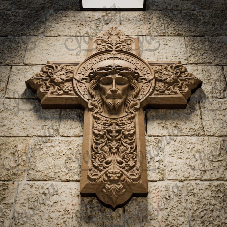 3D STL Design Jesus on Cross Relief for CNC Routers and 3D Printing - Etsy