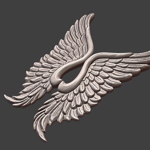 3D STL Design | Angel Wings Bas-relief | CNC Routers | 3D Printing - Etsy
