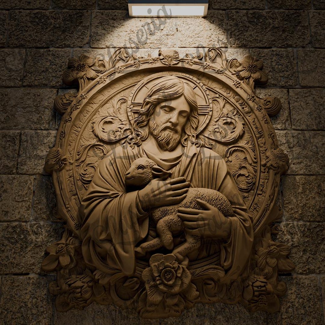 3D STL Design Jesus With Lamb for CNC Routers and 3D Printing - Etsy