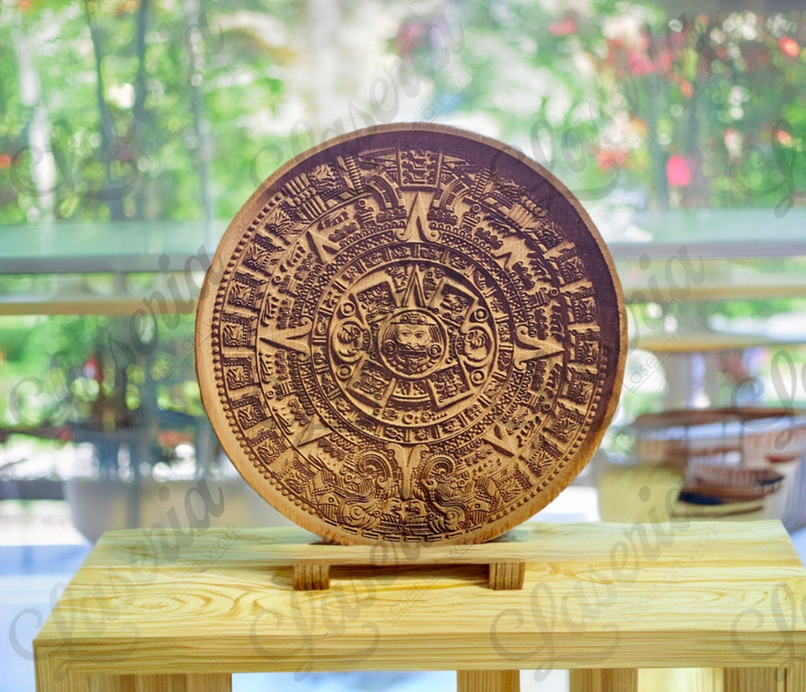 Aztec Calendar 3D Illusion Laser Engraving File (digital Download) - Etsy