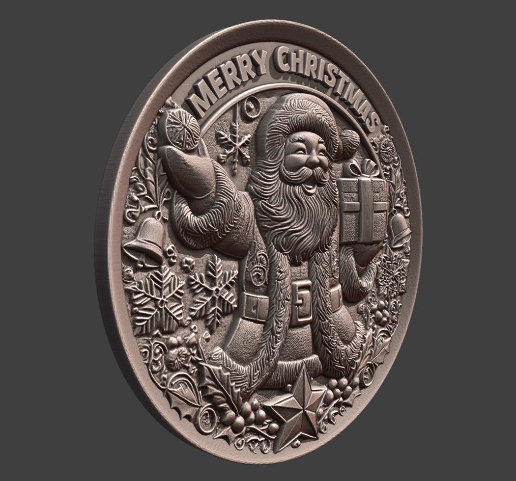3D STL Design Santa | Christmas Relief for CNC Routers and 3D Printing ...