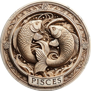 Engrave Ready Photo of Pisces Zodiac - Etsy