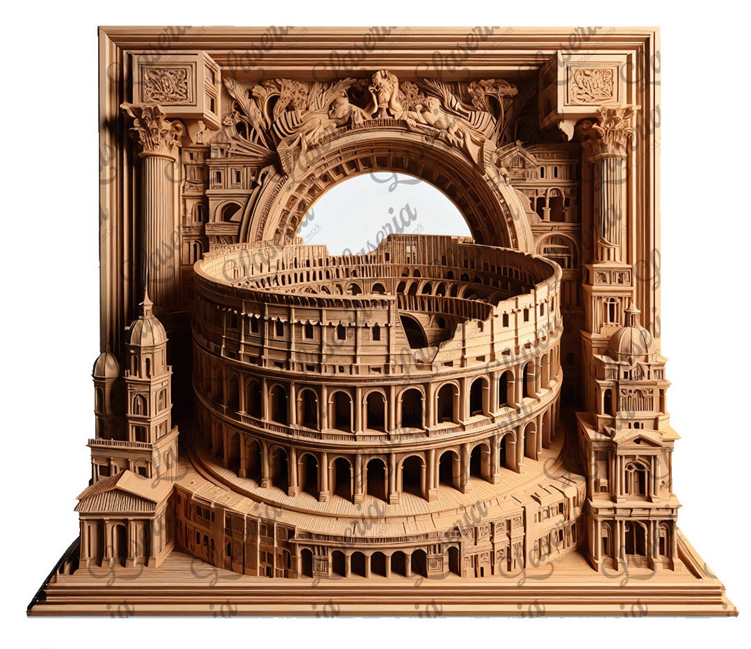 Engrave Ready Photo Inspired by the Colosseum - Etsy