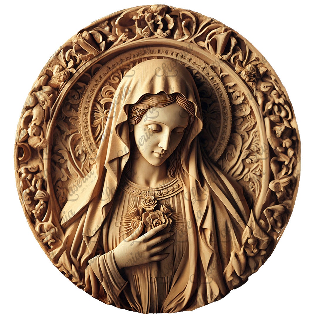 Virgin Mary Engrave Ready Photo - Etsy