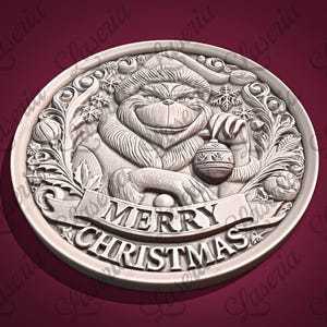 3D STL Design Grinch Christmas Relief for CNC Routers and 3D Printing ...
