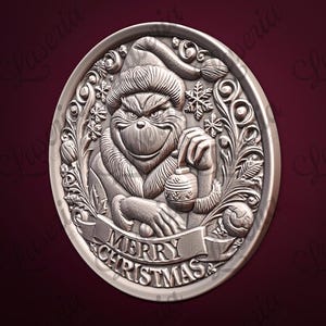 3D STL Design Grinch Christmas Relief for CNC Routers and 3D Printing ...