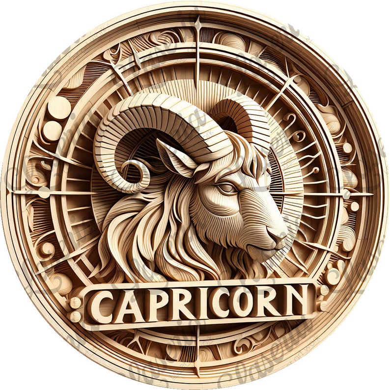 Engrave Ready Photo of Capricorn Zodiac - Etsy