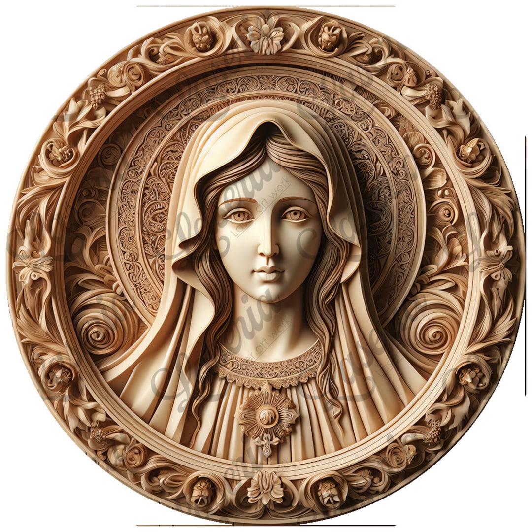 Virgin Mary Engrave Ready Photo - Etsy