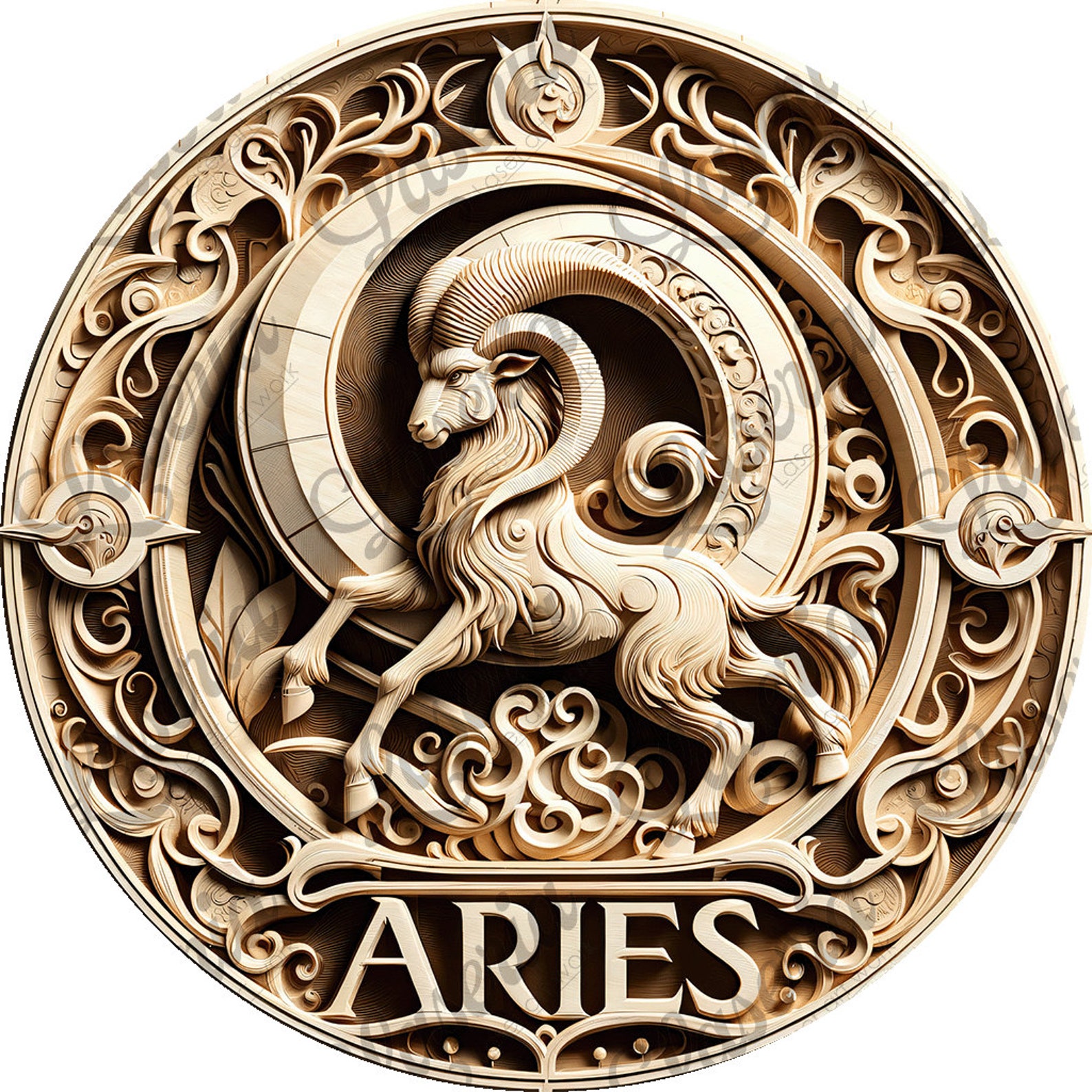 Engrave Ready Photo of Aries Zodiac - Etsy
