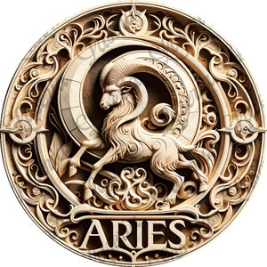 Engrave Ready Photo of Aries Zodiac - Etsy