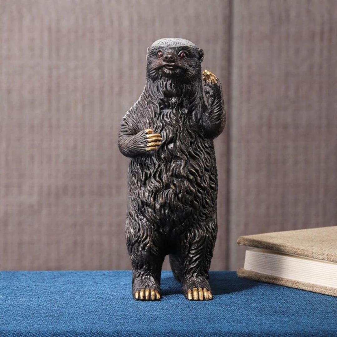 Brass African Honey Badger Statue Colored Copper Metal - Etsy