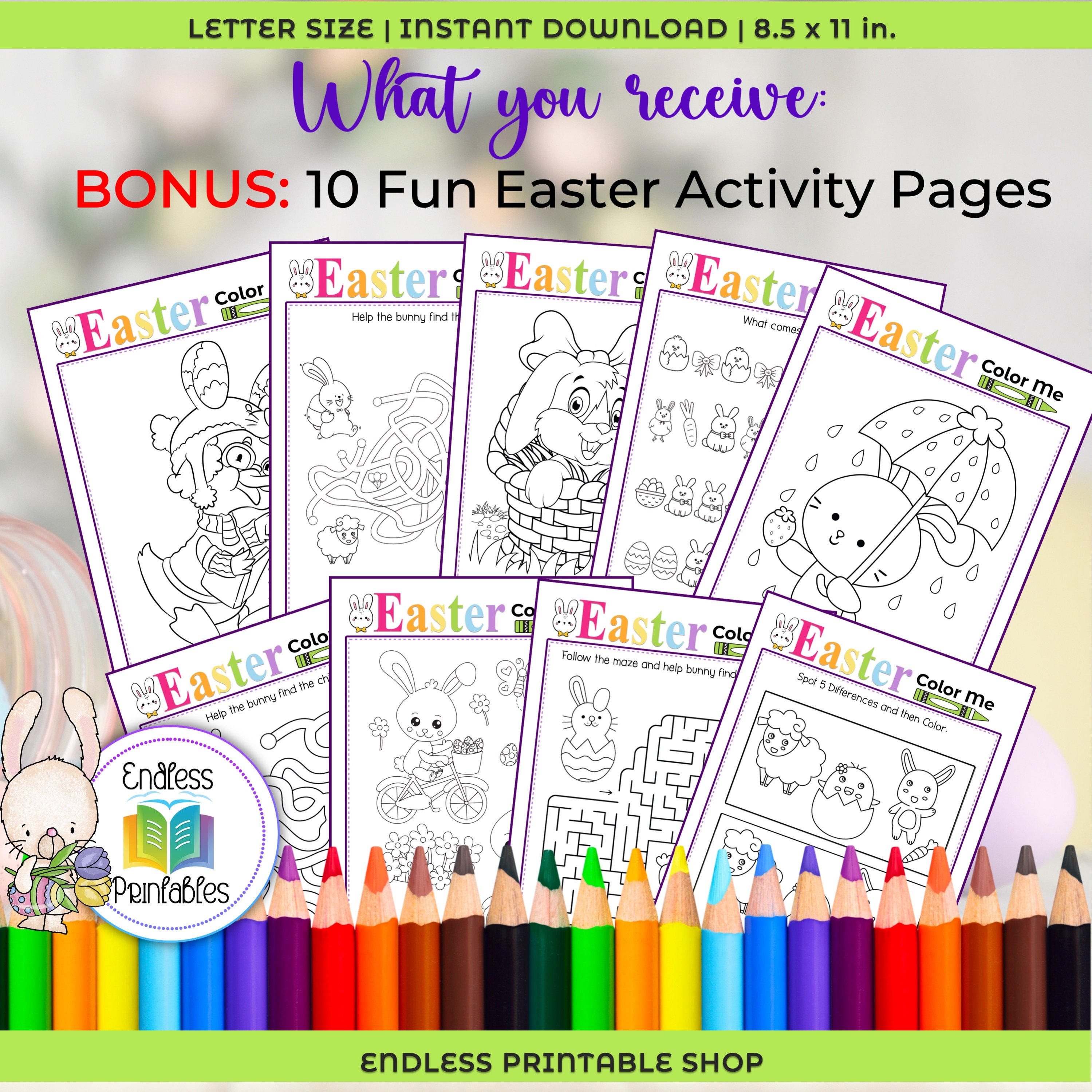Easter I Spy Game, Kids Easter Games, Coloring Pages for Kids, Activity ...
