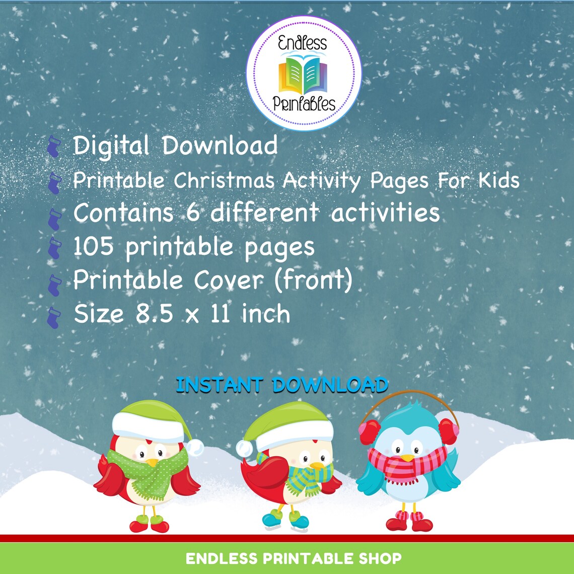 Printable Christmas Activity Pages for Kids Christmas Children Activity ...