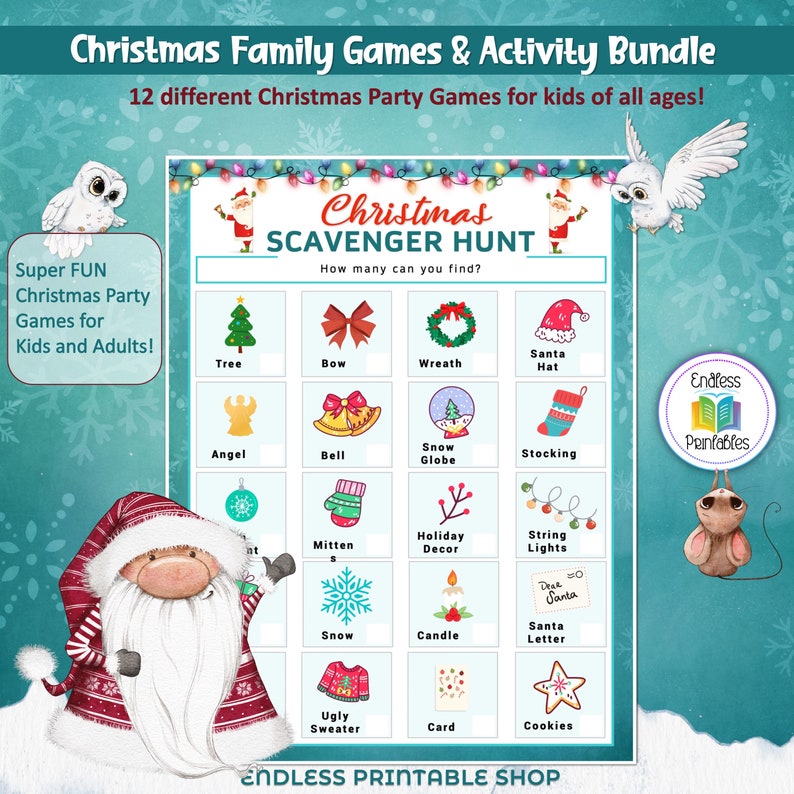 Christmas Game Bundle Printable Christmas Party Games and - Etsy