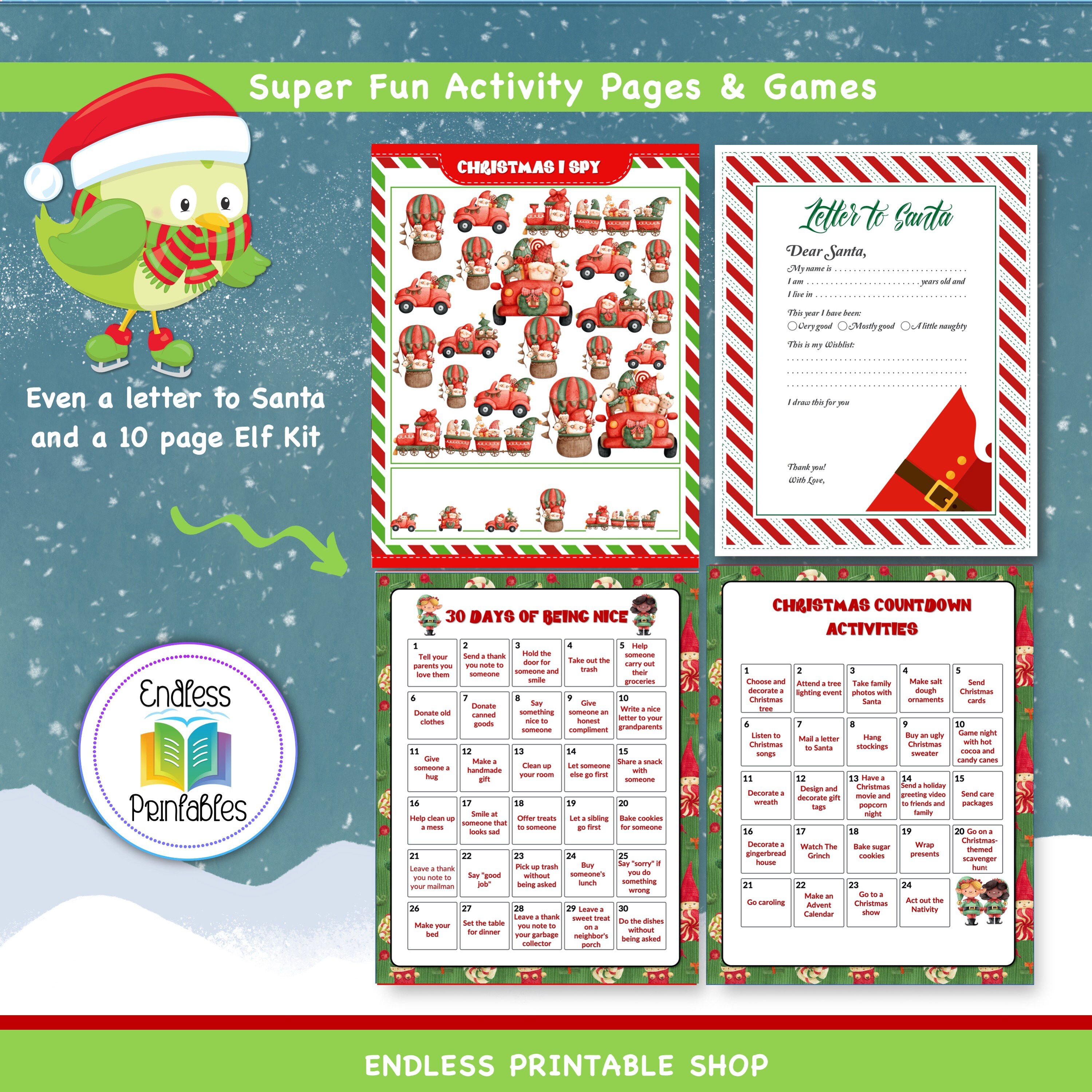 Printable Christmas Activity Pages for Kids| Christmas Children ...