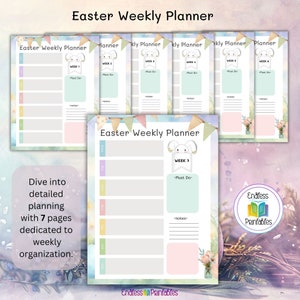 Easter Planner Printable, Easter Checklist, Easter Bunny,easter Party ...