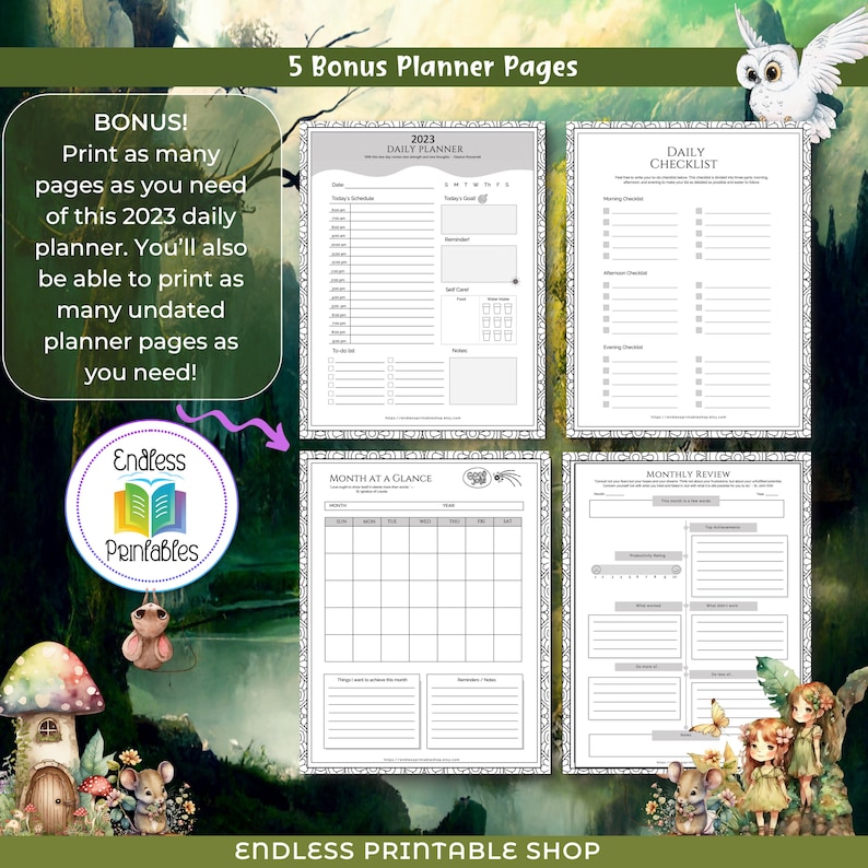 2023 Printable Calendar, Mandala Coloring, Monthly Calendar, Gnome ...