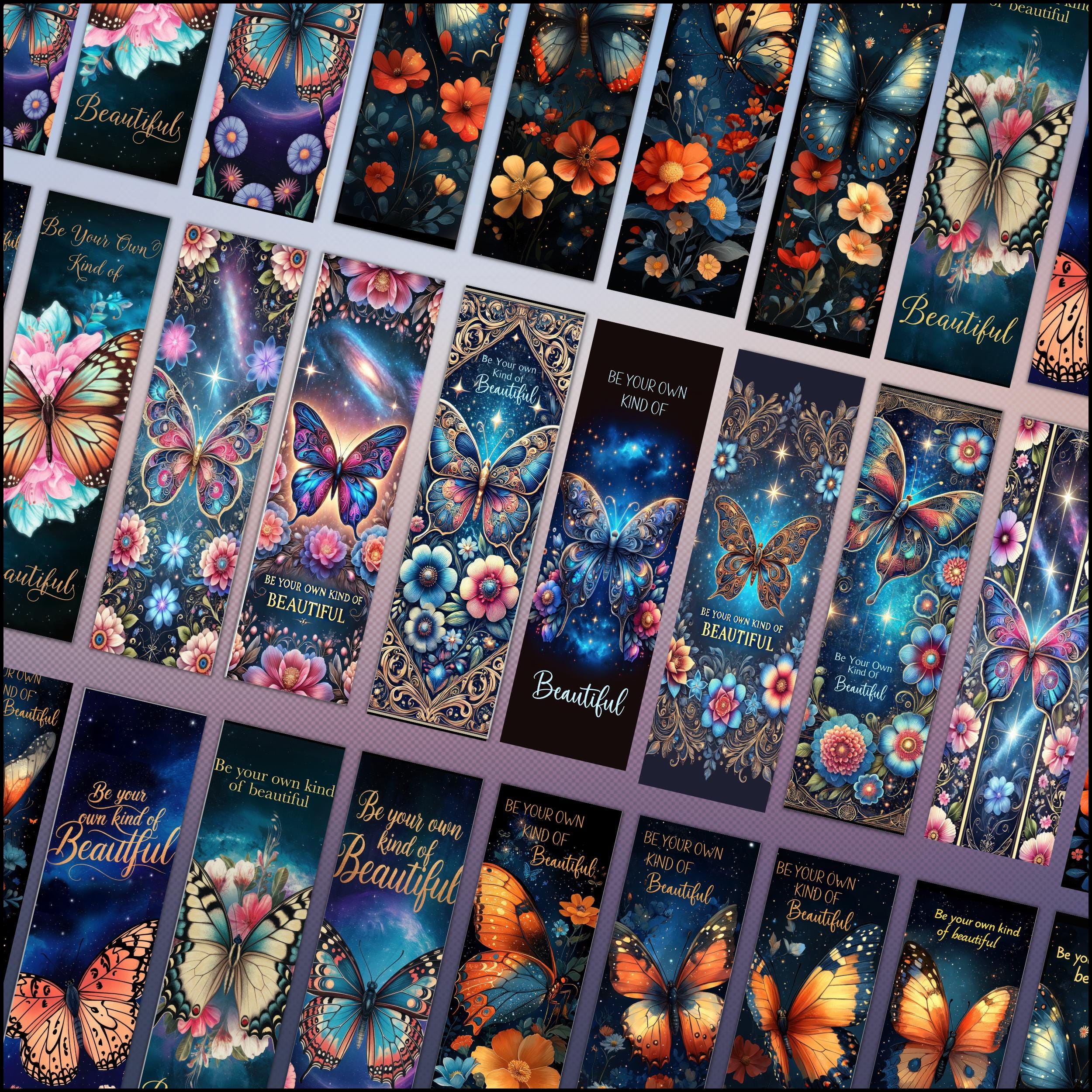 Butterfly Bookmark Bundle - Motivational Affirmation Printable Designs ...