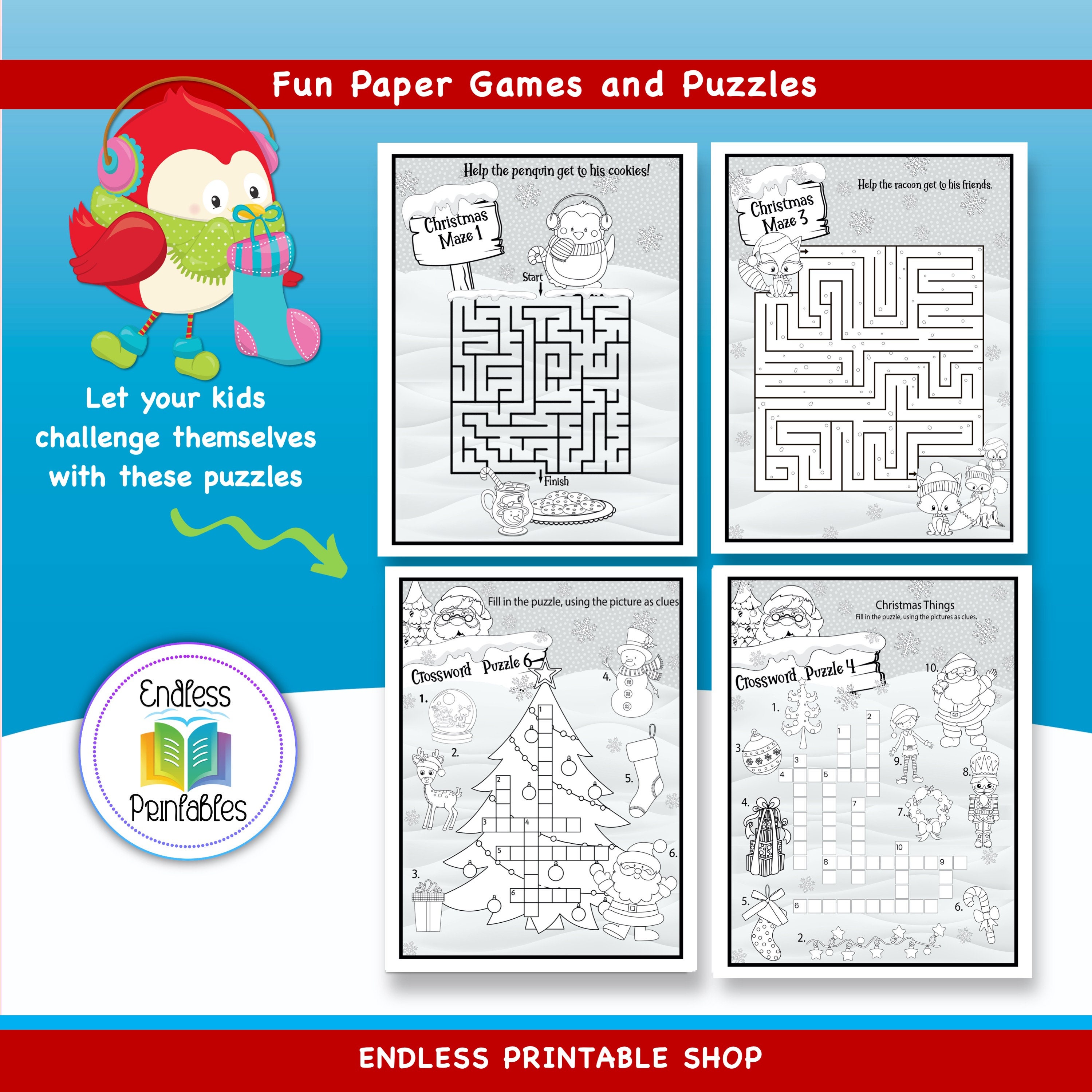 Printable Christmas Activity Pages for Kids| Christmas Children ...