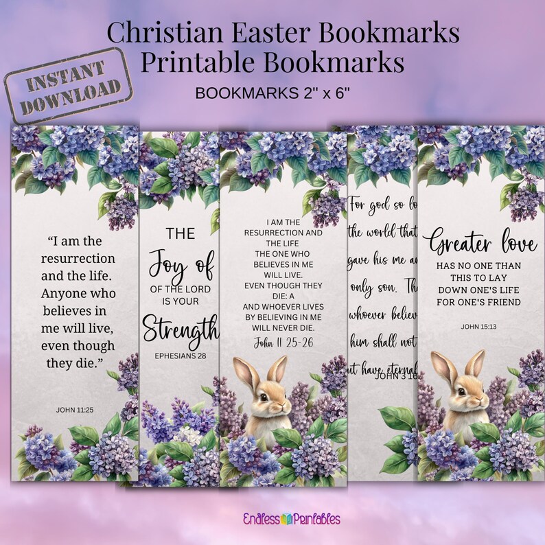 Christian Easter Bookmarks Printable Religious Easter Gifts, Bible ...
