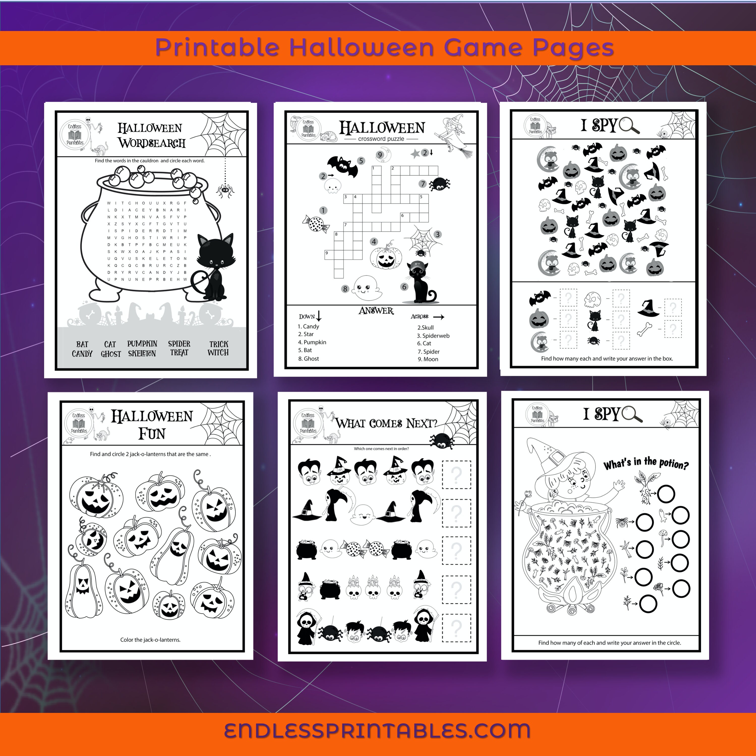 Printable Halloween Activity Pages | Halloween Coloring Sheets for Kids ...