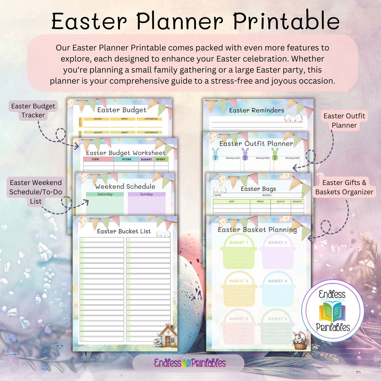 Easter Planner Printable, Easter Checklist, Easter Bunny,easter Party ...