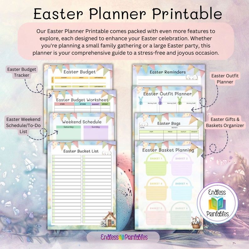 Easter Planner Printable, Easter Checklist, Easter Bunny,easter Party ...