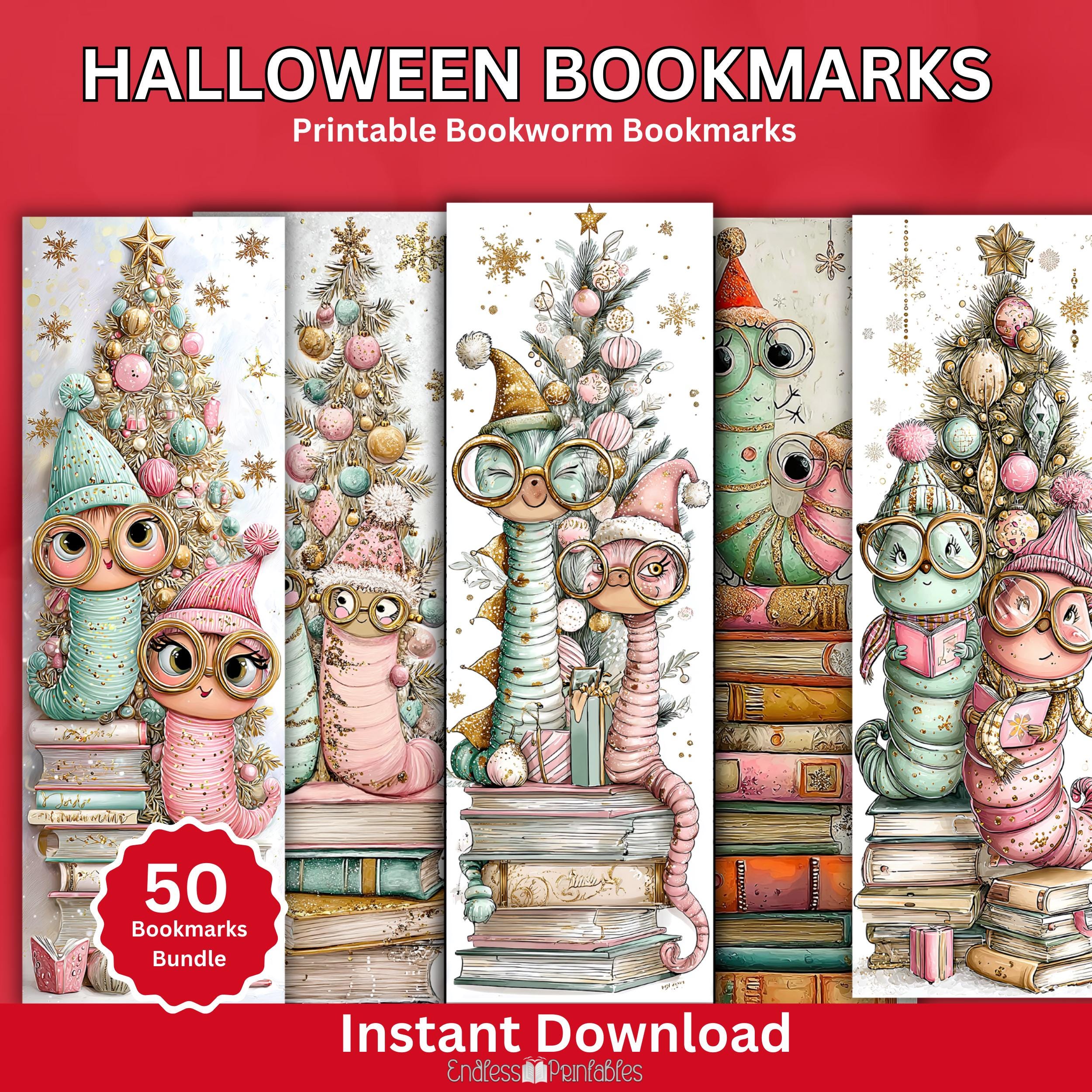 Christmas Bookmarks Printable – 50 Bookworm Designs | Winter Reading ...