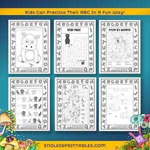 ZOO Animals ABC Printable Activity Coloring Book | 153 Zoo Animal ...