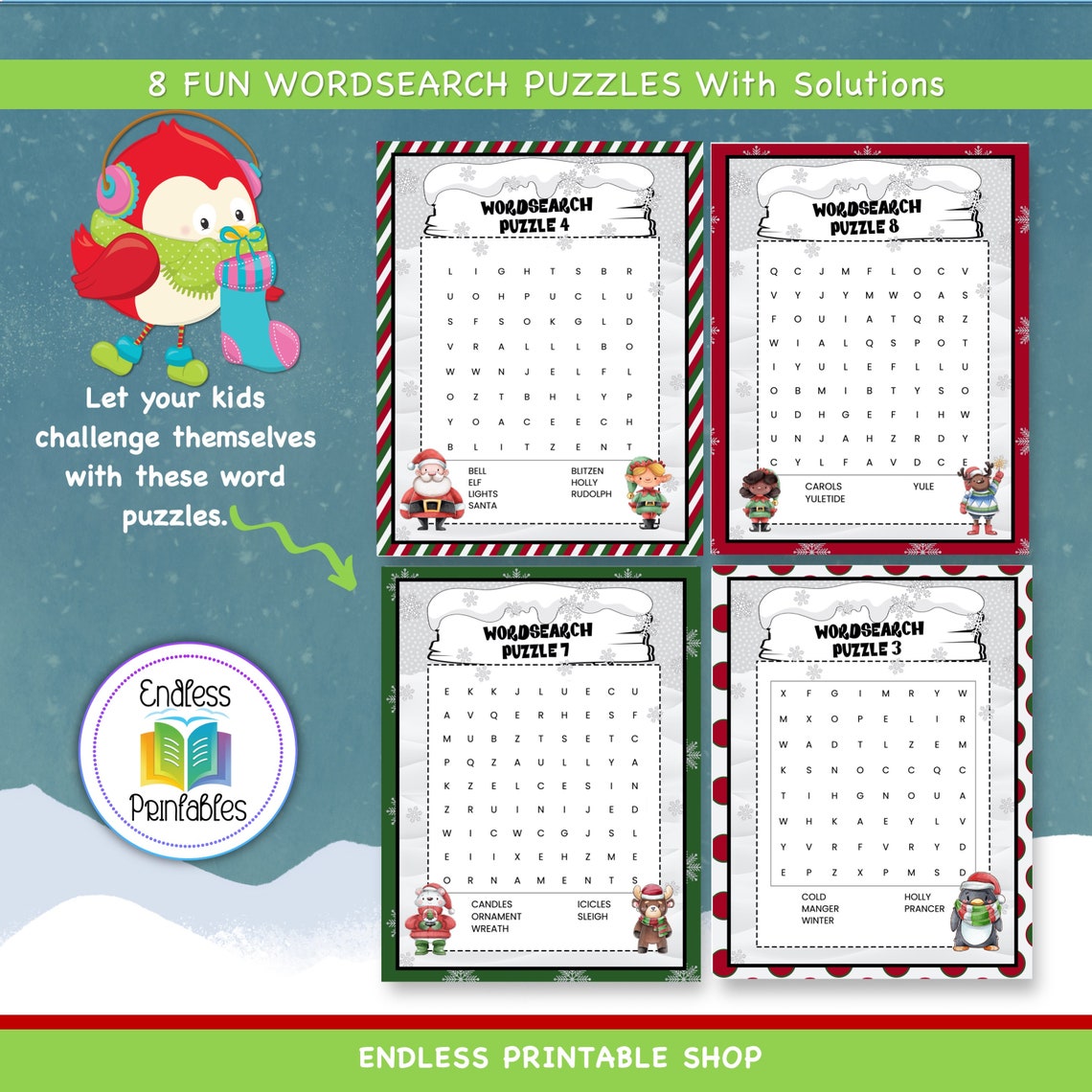 Printable Christmas Activity Pages for Kids Christmas Children Activity ...