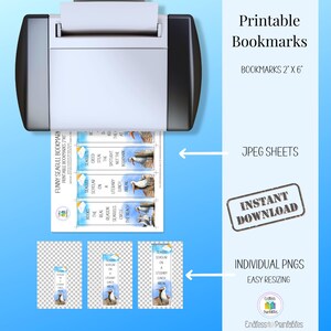Funny Seagull Bookmark Printable Quotes Animal Bookmark Bundle ...