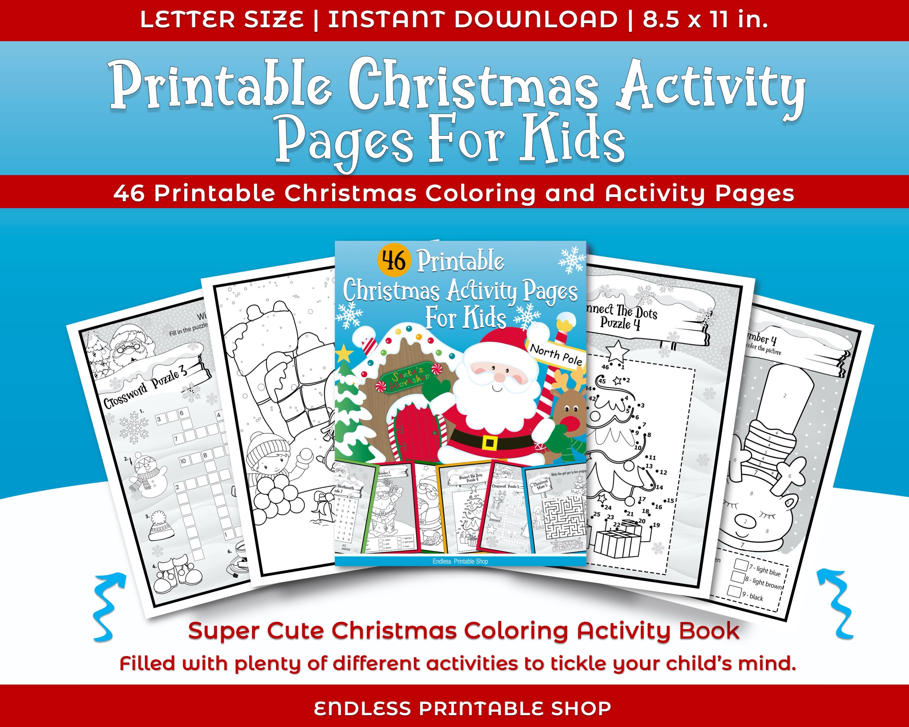 Printable Christmas Activity Pages for Kids| Christmas Children ...