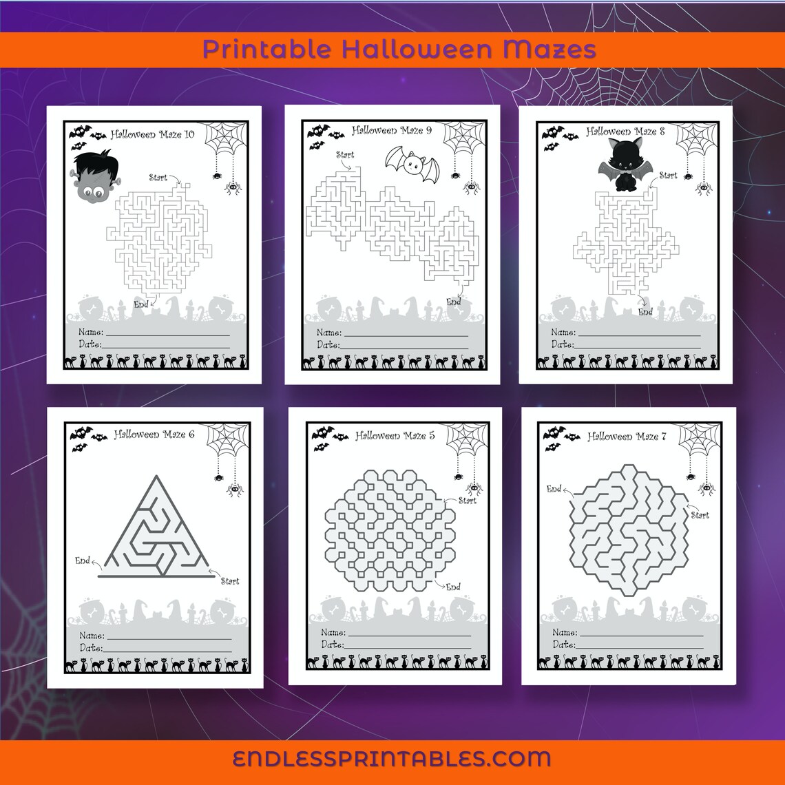 Printable Halloween Activity Pages Halloween Coloring Sheets for Kids ...