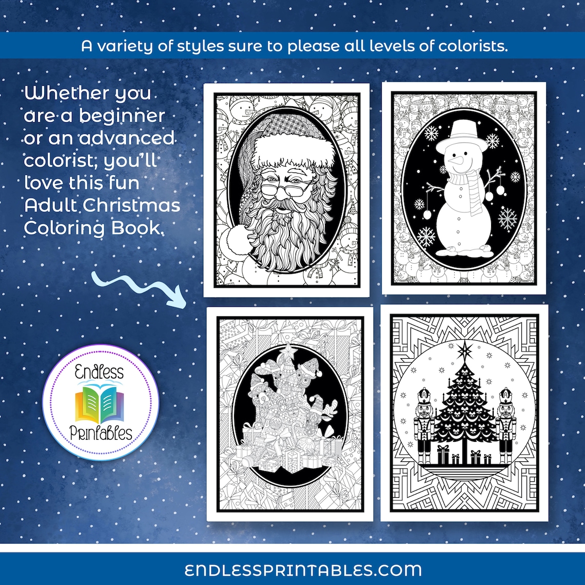 Printable Christmas Coloring Book for Adults 45 Printable - Etsy Canada