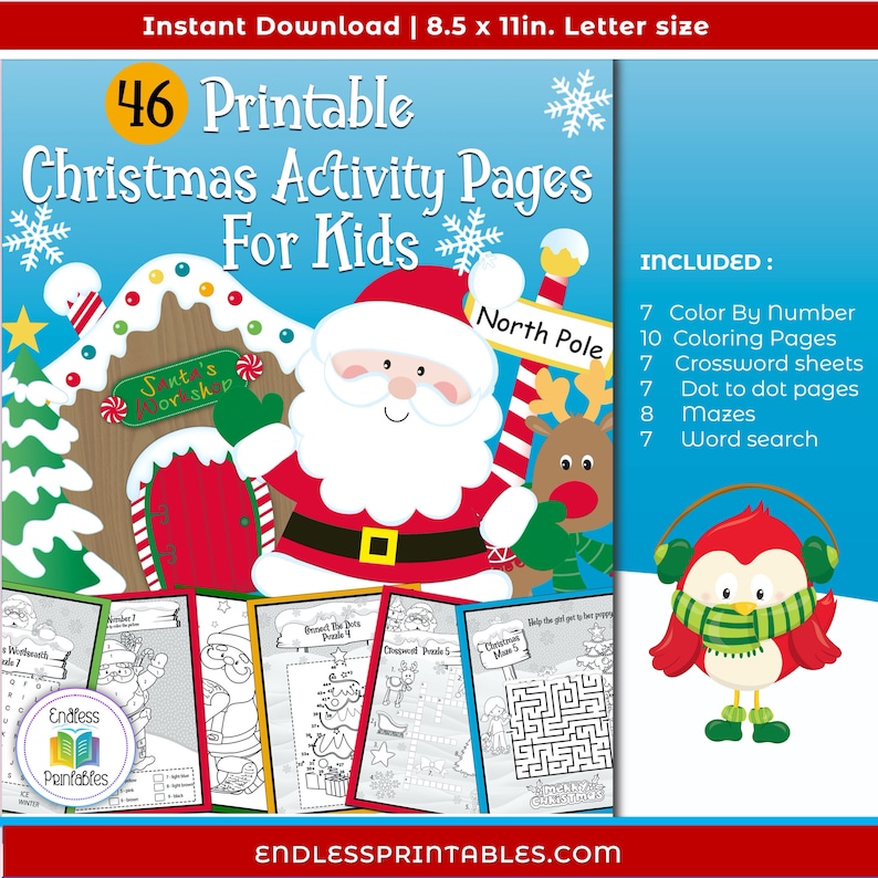 Printable Christmas Activity Pages for Kids| Christmas Children ...