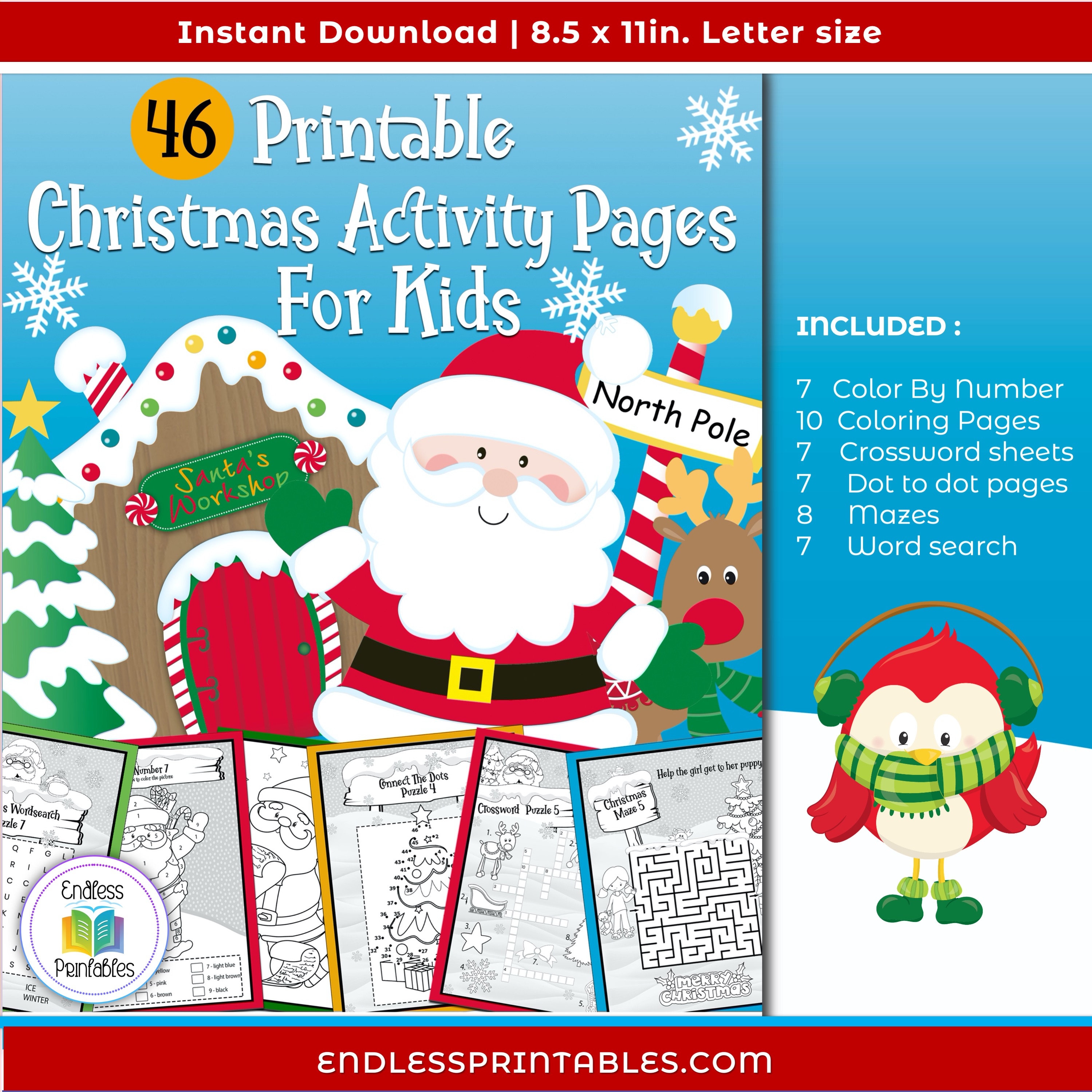 Printable Christmas Activity Pages for Kids| Christmas Children ...