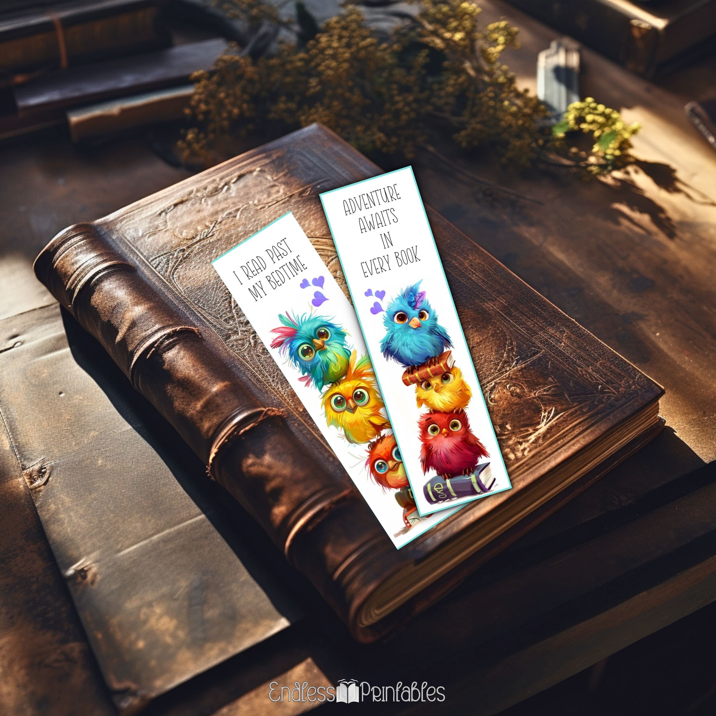 Cute Bird Printable Bookmarks Book Lovers Gift Bookmark for Women ...