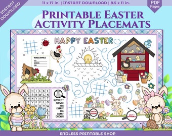 Easter Coloring Mat - Etsy