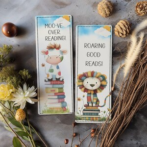 Patchwork Animal Bookmark Set - Printable Book Lover Gift (digital ...