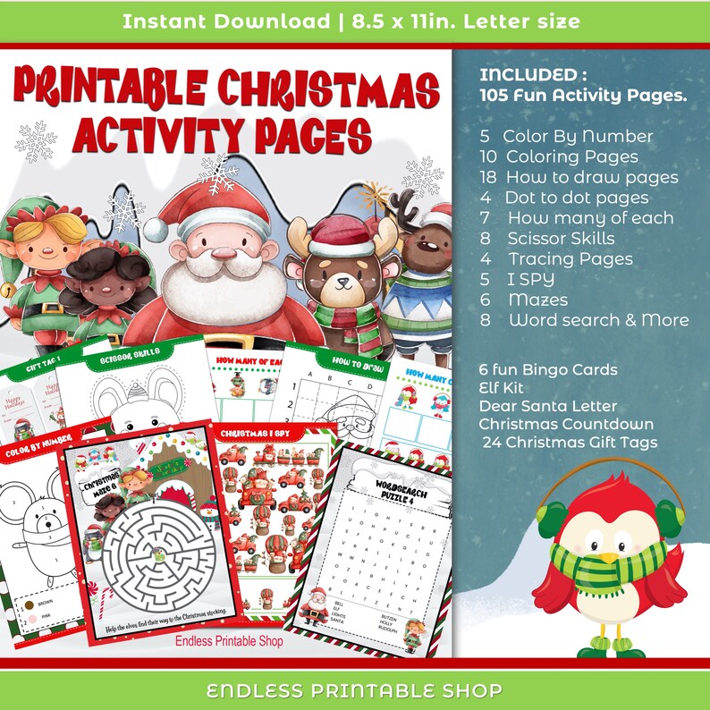 Printable Christmas Activity Pages for Kids| Christmas Children ...