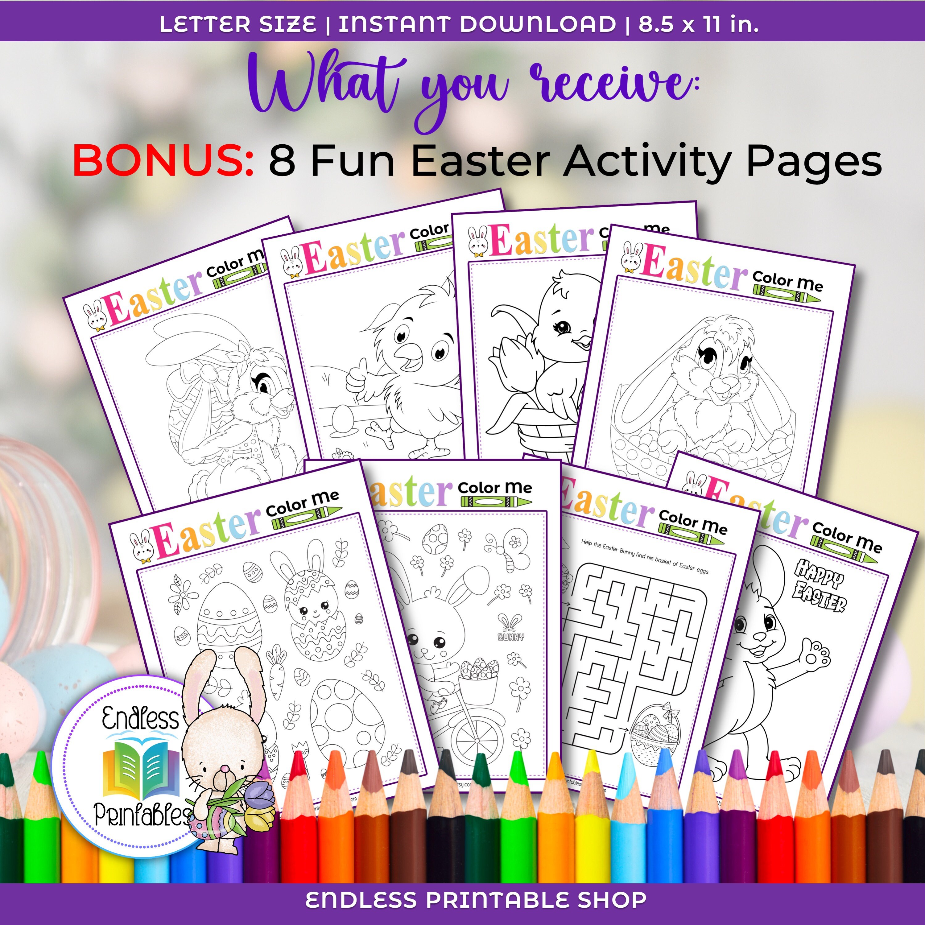Easter Bingo, Printable Easter Bingo, Kids Party Game, Easter Activity ...
