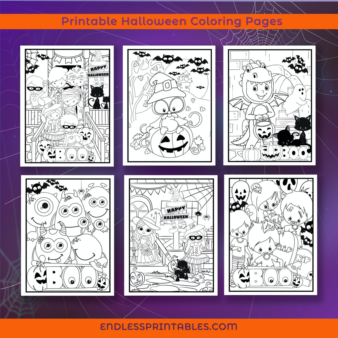 Printable Halloween Activity Pages Halloween Coloring Sheets for Kids ...