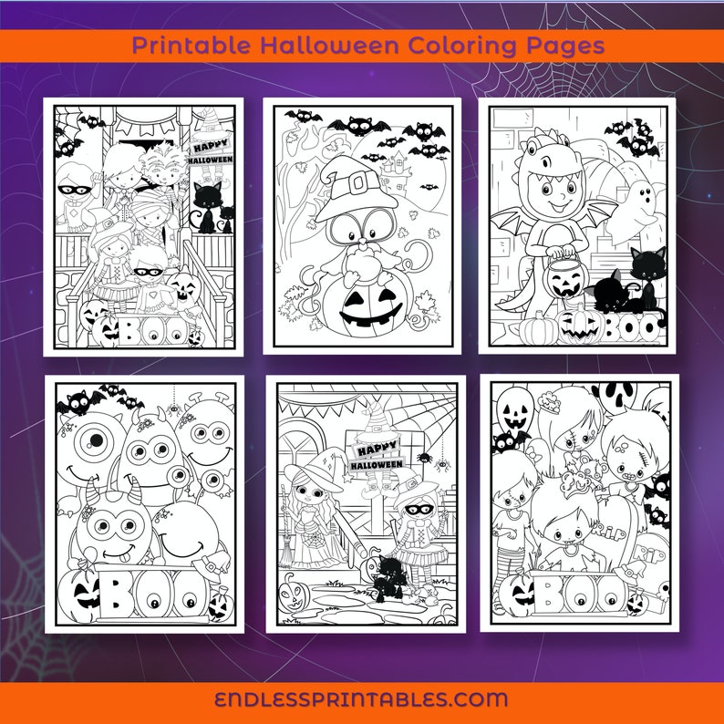 Printable Halloween Activity Pages | Halloween Coloring Sheets for Kids ...