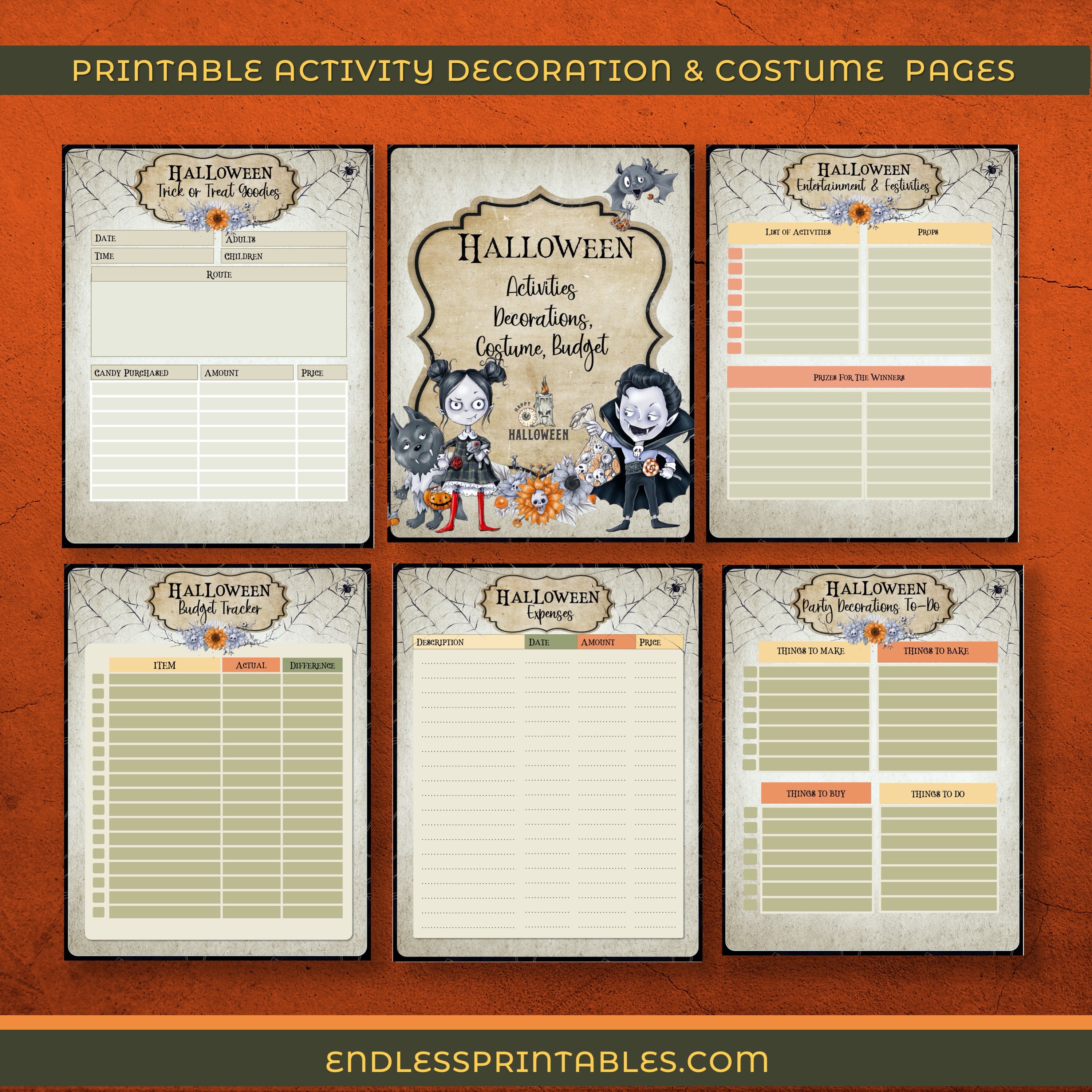 Halloween Planner Printable Halloween Party Planning - Etsy