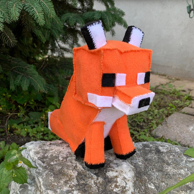 Minecraft Fox Plushie Sewing Pattern sitting Version - Etsy