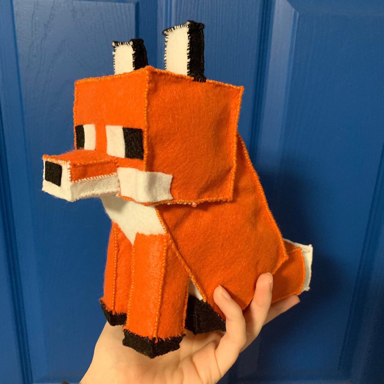 Minecraft Fox Plushie Sewing Pattern sitting Version | Etsy